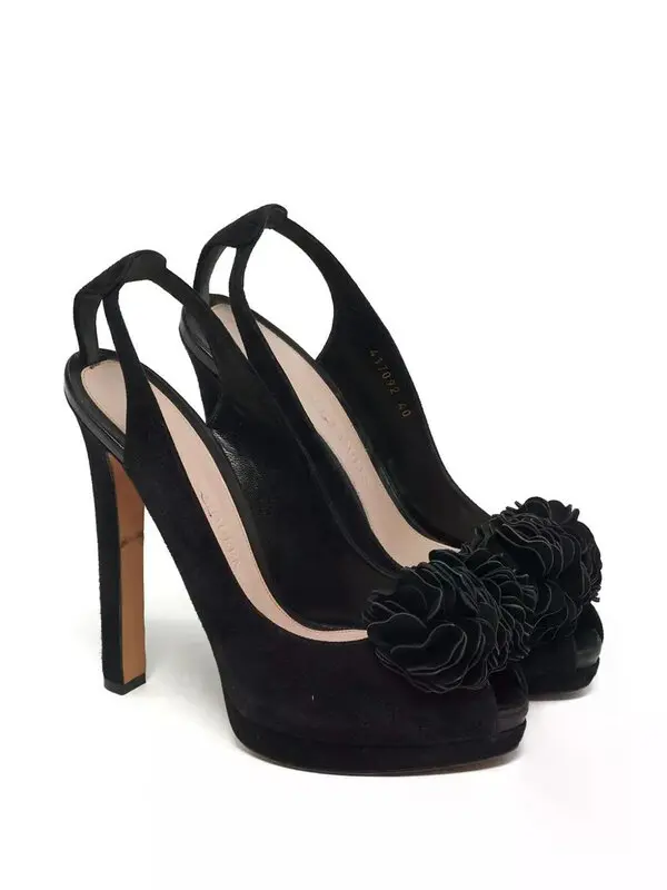 Alexander McQueen Floral Detail Slingback Sandals