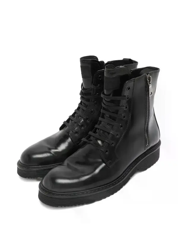 Prada Leather Combat Boots