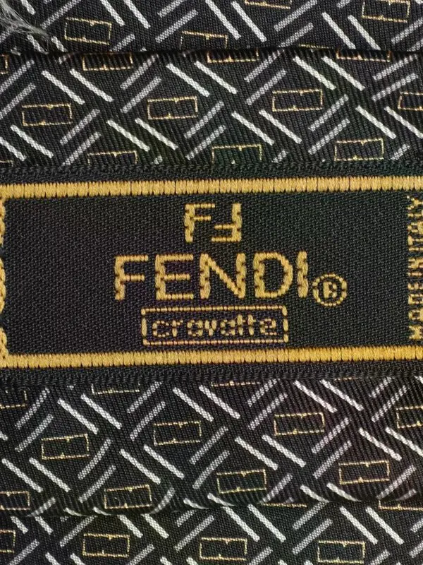 Fendi Ff-pattern Silk Tie