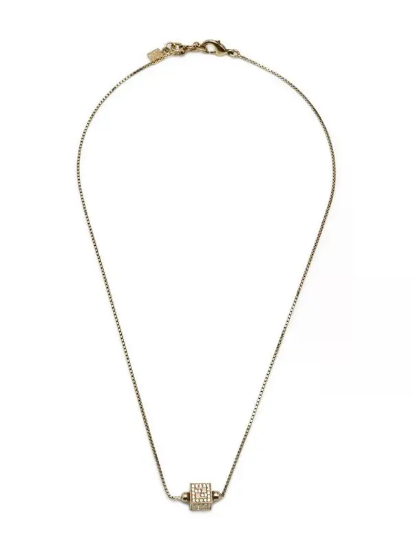 Fendi Cube-charm Necklace - Gold