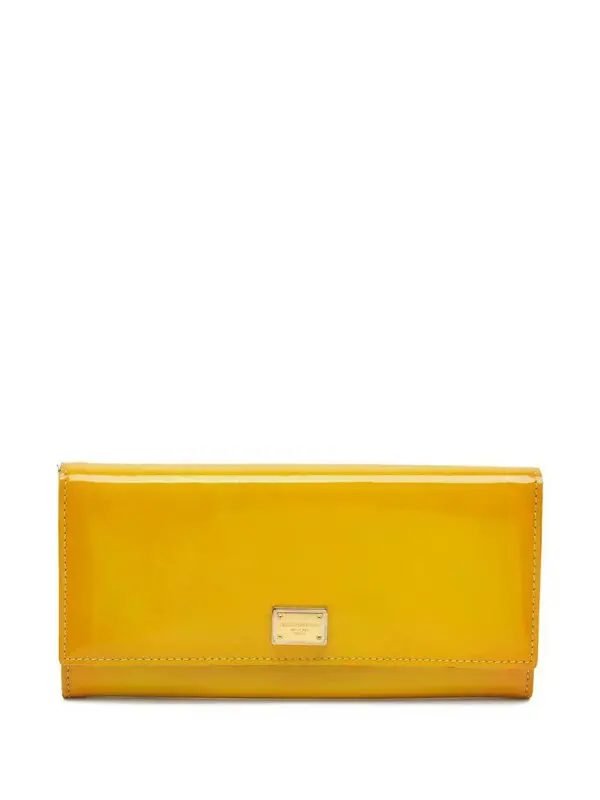 Dolce & Gabbana Patent-leather Wallet - Yellow