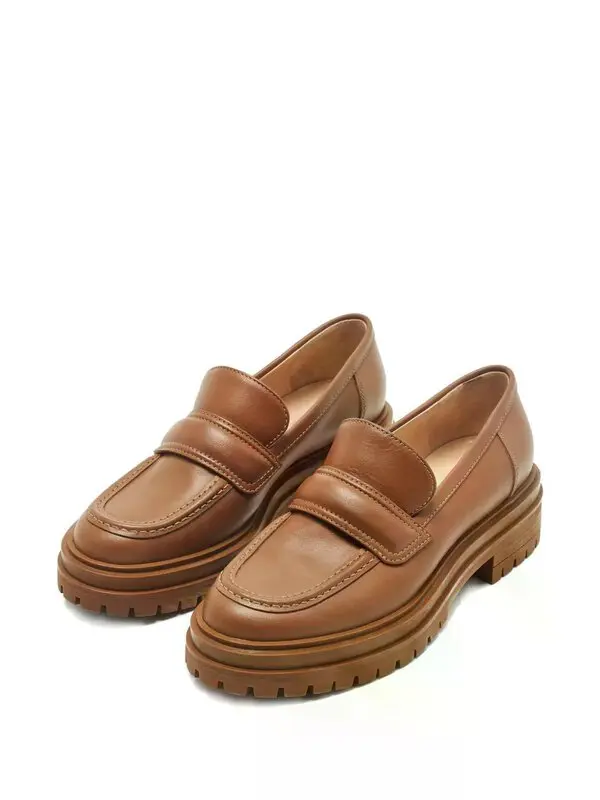GIANVITO ROSSI Argo Leather Loafers