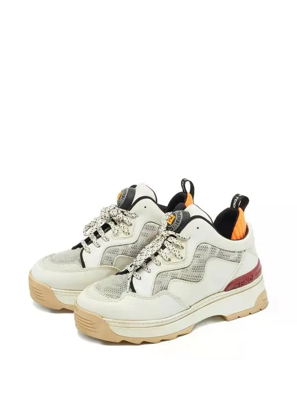 Fendi Mesh Leather Sneakers