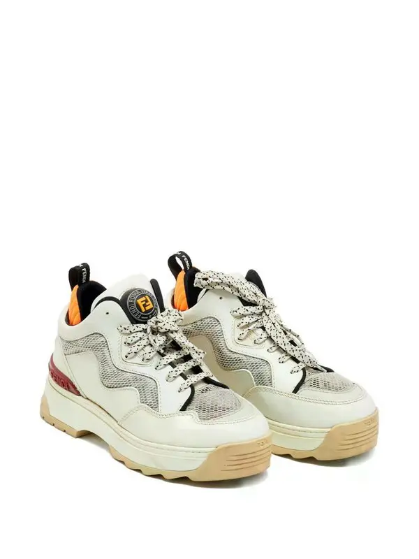 Fendi Mesh Leather Sneakers