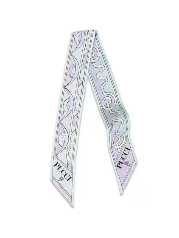 Emilio Pucci Rombi-print Silk Scarf - Purple