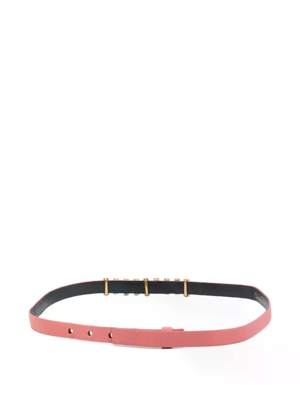 Oscar De La Renta Crystal-embellished Belt - Pink