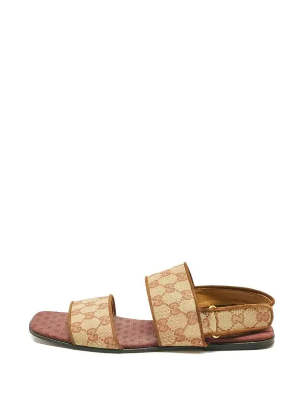 Gucci Gg-monogram Slingback Sandals
