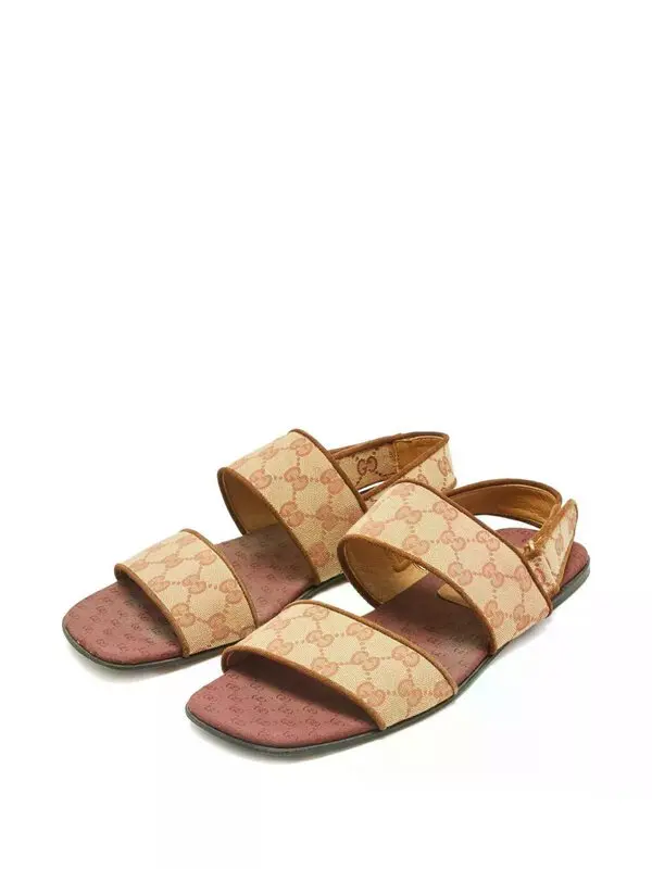 Gucci Gg-monogram Slingback Sandals