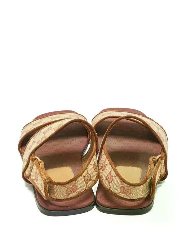Gucci Gg-monogram Slingback Sandals