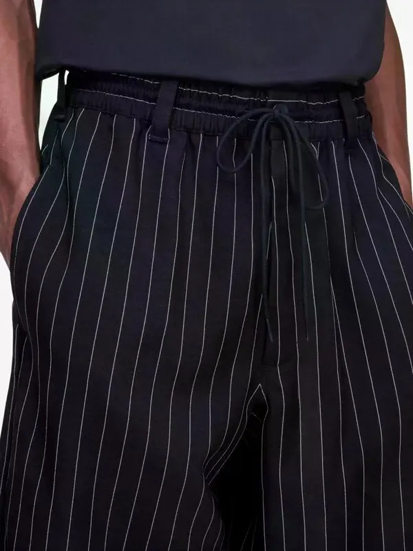 Y3 Pinstripe Drawstring Shorts