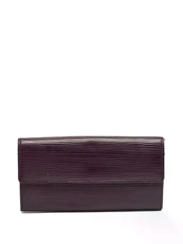 LOUIS VUITTON Sarah Leather Flap Wallet - Purple