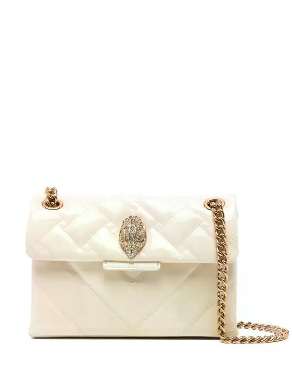 Kurt Geiger Mini Kensington Patent Leather Shoulder Bag - Neutrals