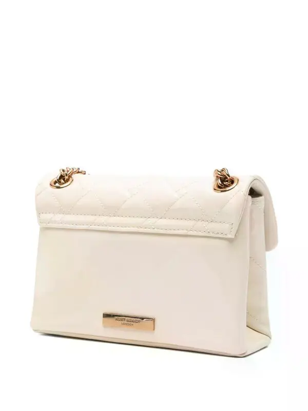 Kurt Geiger Mini Kensington Patent Leather Shoulder Bag - Neutrals
