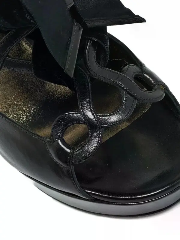 Alexander McQueen Leather Cut-out Sandals