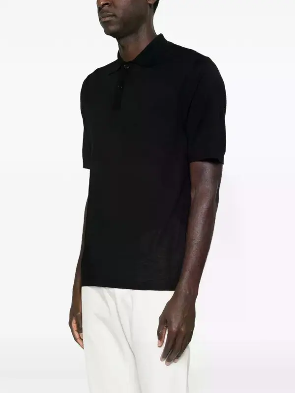 SAMSOE SAMSOE Buttoned Polo Shirt - Black