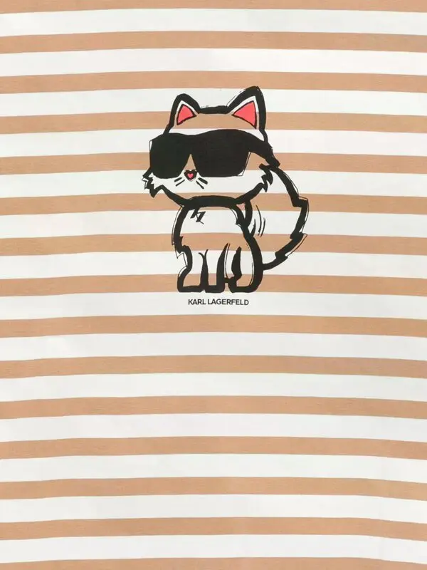 Karl Lagerfeld Striped Long-sleeve Top - White