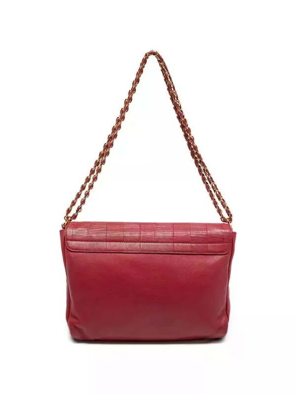 Fendi Claudia Embossed Leather Shoulder Bag