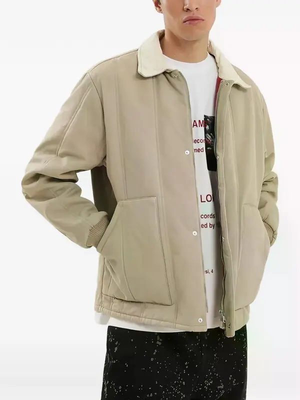 1989 STUDIO Quilted Jacket With Shearling Collar - Neutrals
