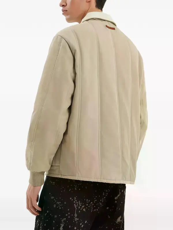 1989 STUDIO Quilted Jacket With Shearling Collar - Neutrals