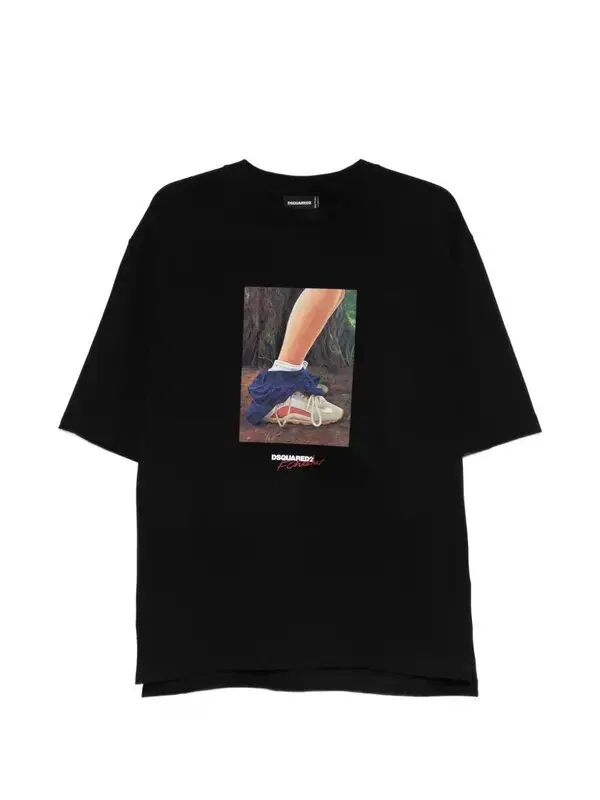 Dsquared2 X Felix Chesher Print T-shirt - Black