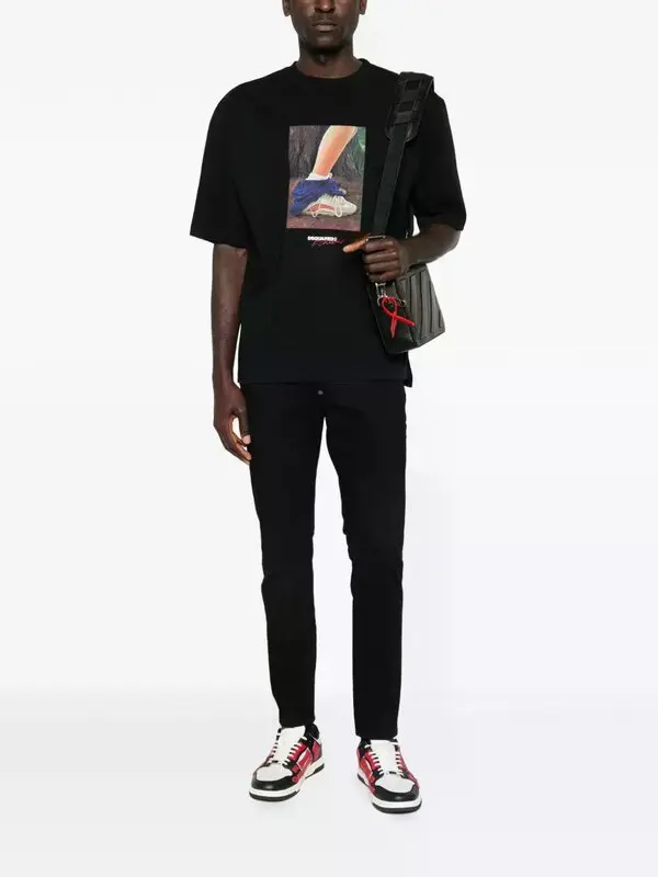 Dsquared2 X Felix Chesher Print T-shirt - Black