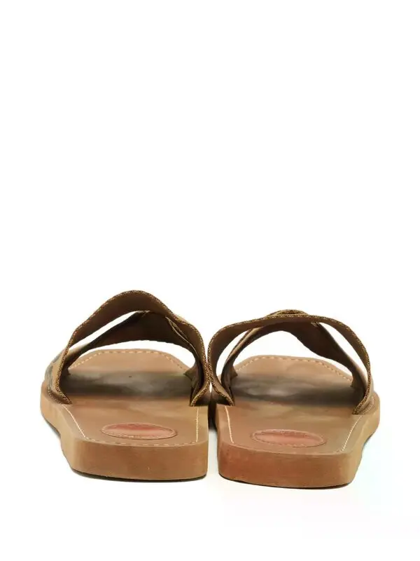 Chloé Canvas Logo Flat Sandals