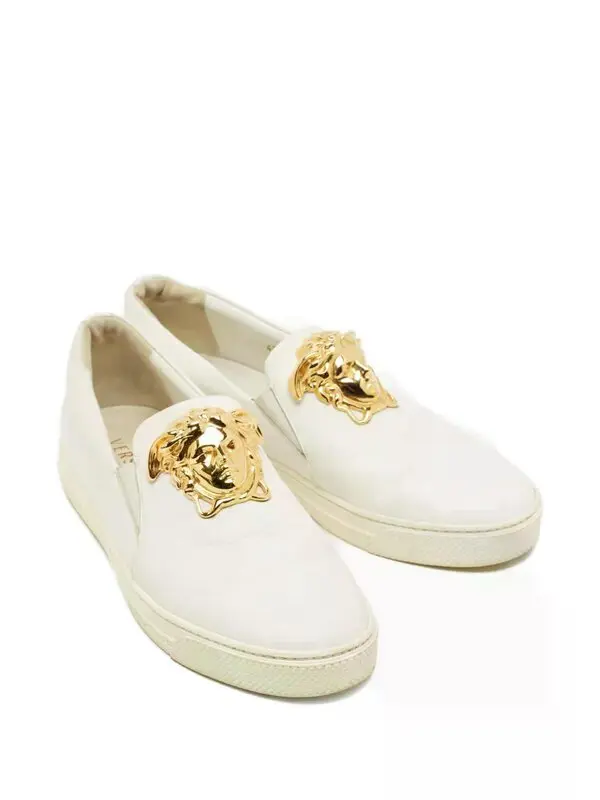 Versace Leather Medusa Slip-on Sneakers