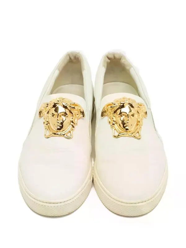 Versace Leather Medusa Slip-on Sneakers