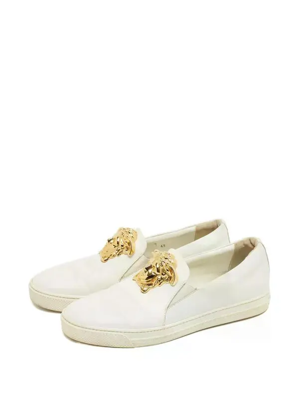 Versace Leather Medusa Slip-on Sneakers