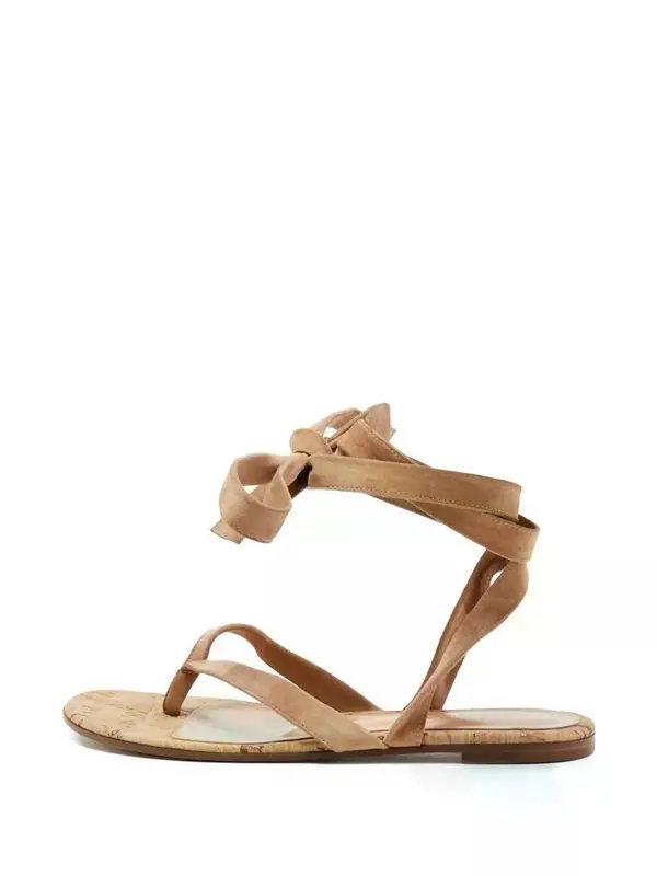 GIANVITO ROSSI Suede Tie-fastening Sandals