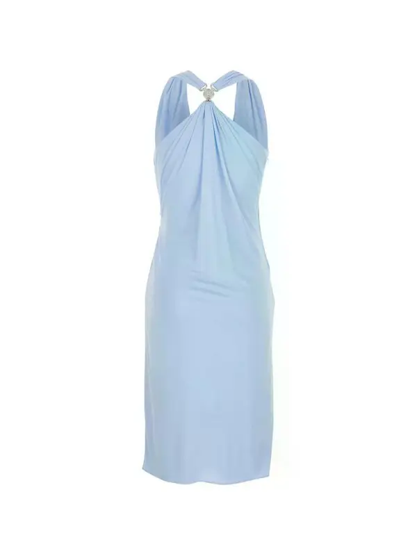 Versace Sleeveless V-neck Midi Dress