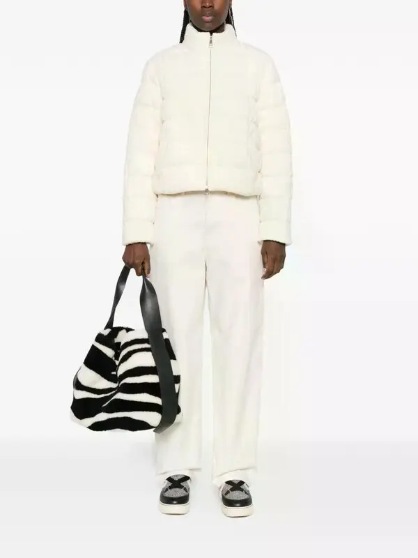 Moncler Knitted Zip-up Puffer Jacket