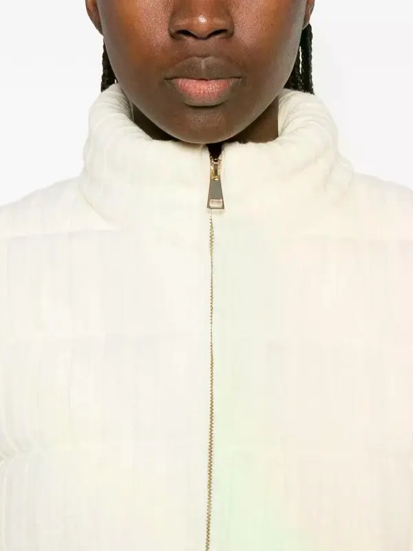 Moncler Knitted Zip-up Puffer Jacket