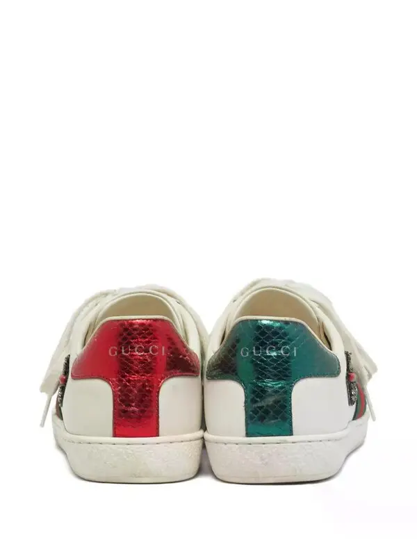 Gucci Snakeskin-embossed Embellished Sneakers