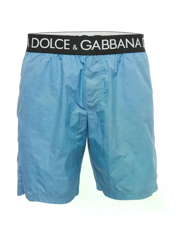 Dolce & Gabbana Elasticated-waistband Swimming Shorts - Blue