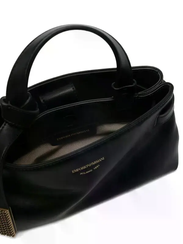 Emporio Armani Knot Detail Handle Tote Bag - Black