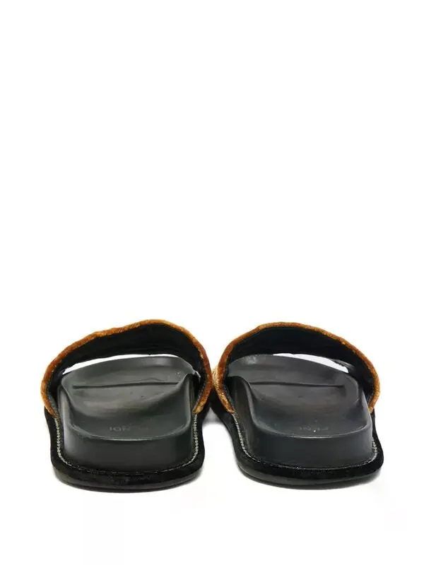 Fendi Velvet Monogram Slides