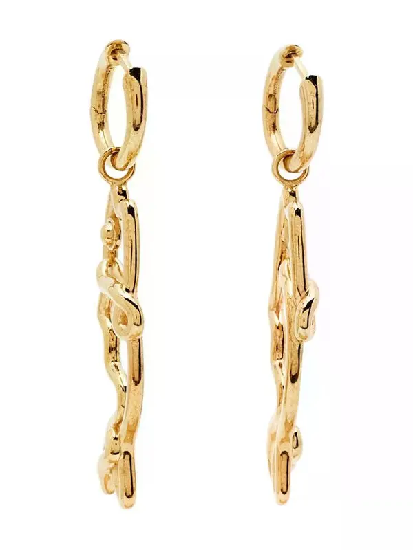 Bottega Veneta Fish-motif Hoop Earrings - Gold