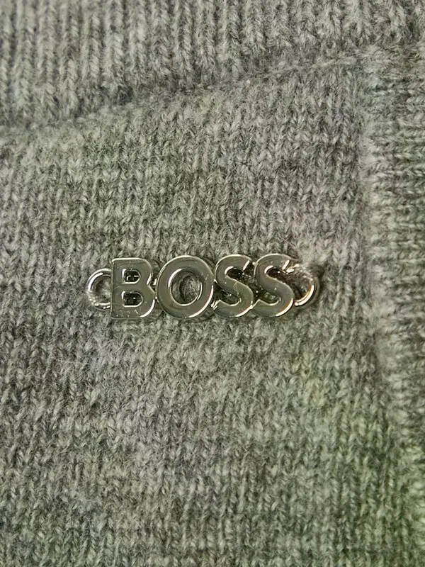 BOSS Logo-plaque Wool Trousers
