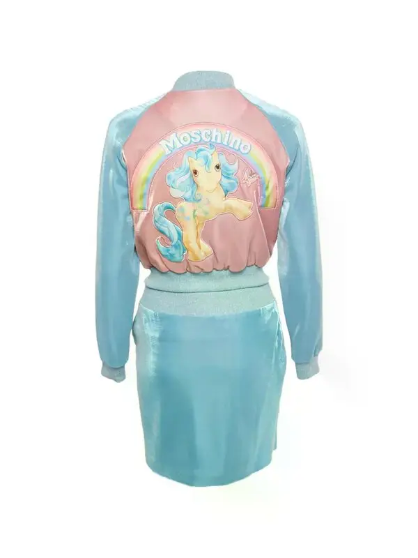 Moschino Lamé Unicorn Skirt Set
