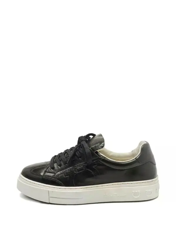 FERRAGAMO Leather Lace-up Sneakers