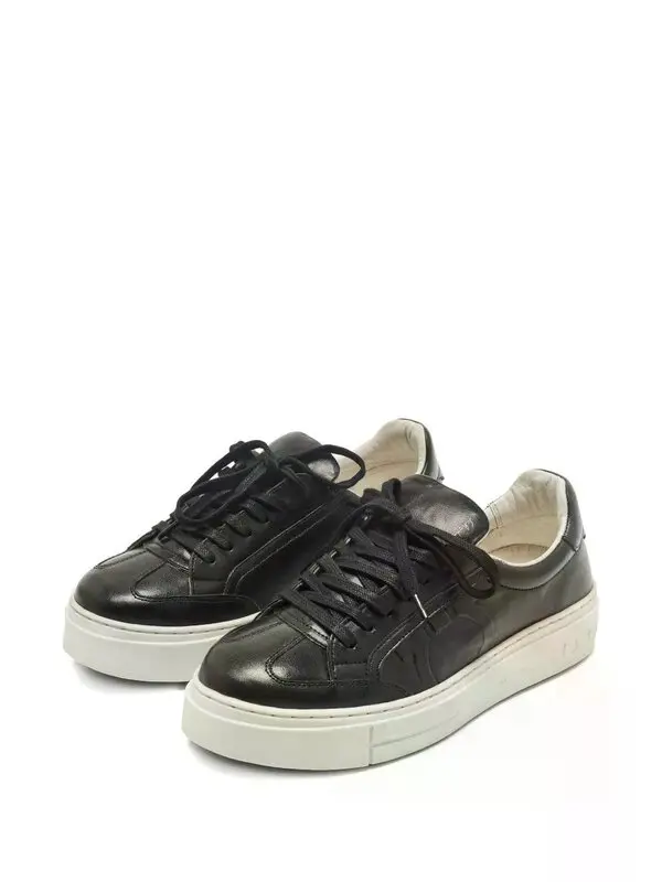 FERRAGAMO Leather Lace-up Sneakers