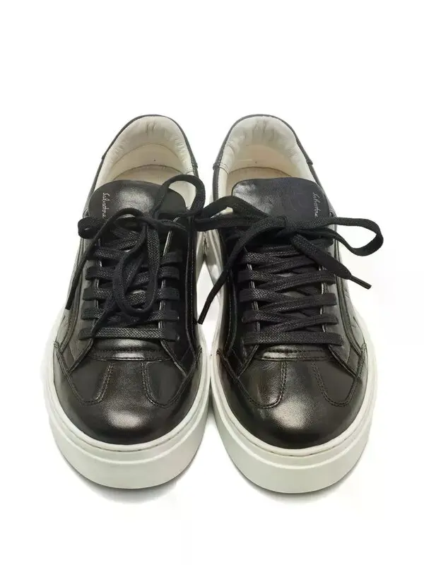 FERRAGAMO Leather Lace-up Sneakers