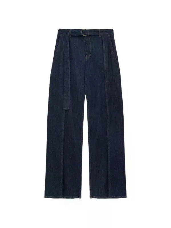 Loewe Belted Pleated Wide-leg Jeans