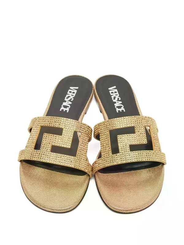 Versace Greca Embellished Sandals