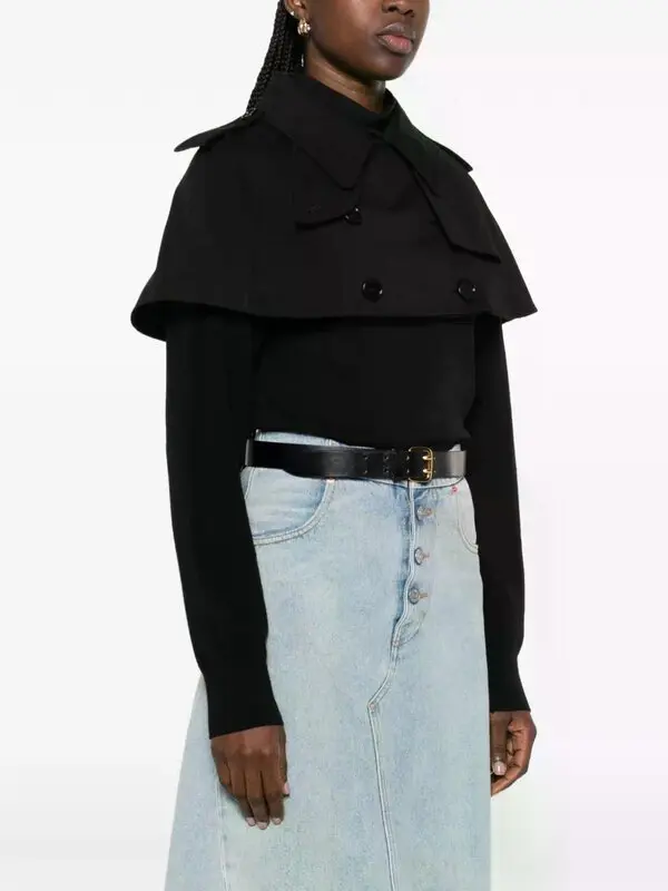 Burberry Collared Trench-style Cropped Jacket