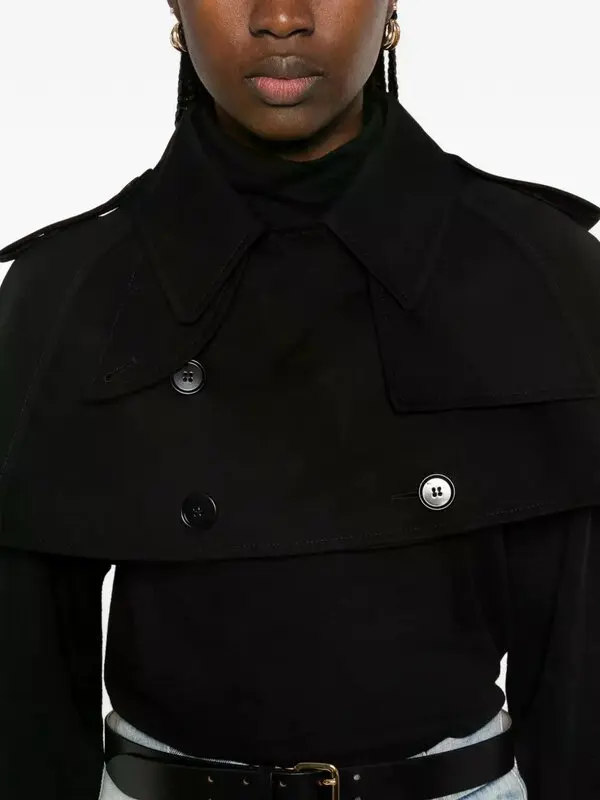 Burberry Collared Trench-style Cropped Jacket