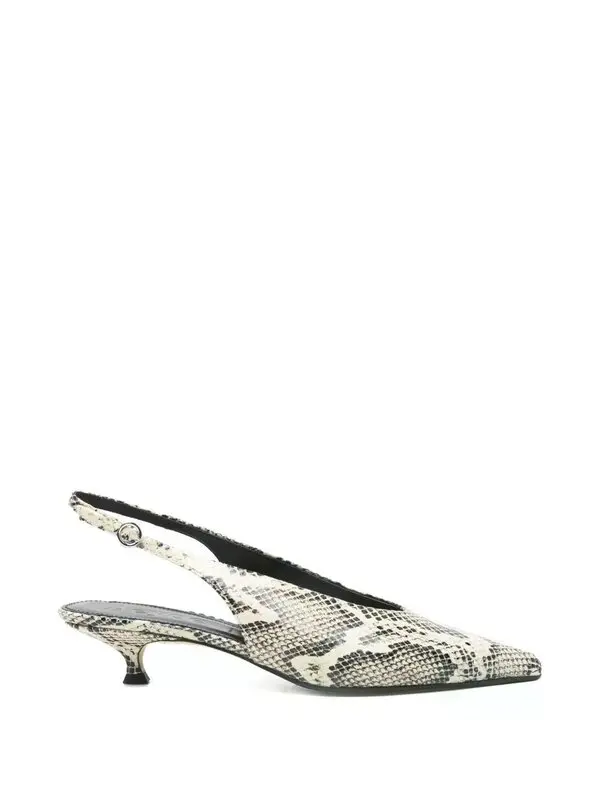 AeydĒ Camila Snake-print Slingback Pumps