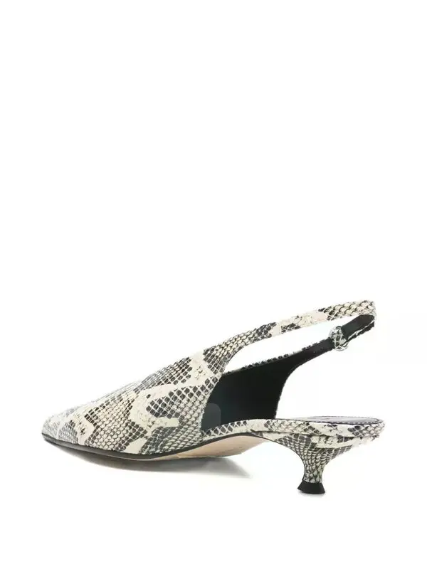 AeydĒ Camila Snake-print Slingback Pumps