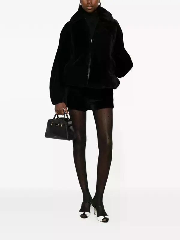 Nour Hammour Plush Bomber Jacket